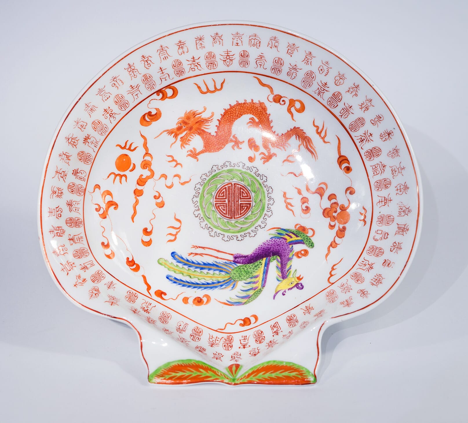 Spode shell shape dish in ‘Longevity’ pattern #2472, c.1805 – Moorabool ...