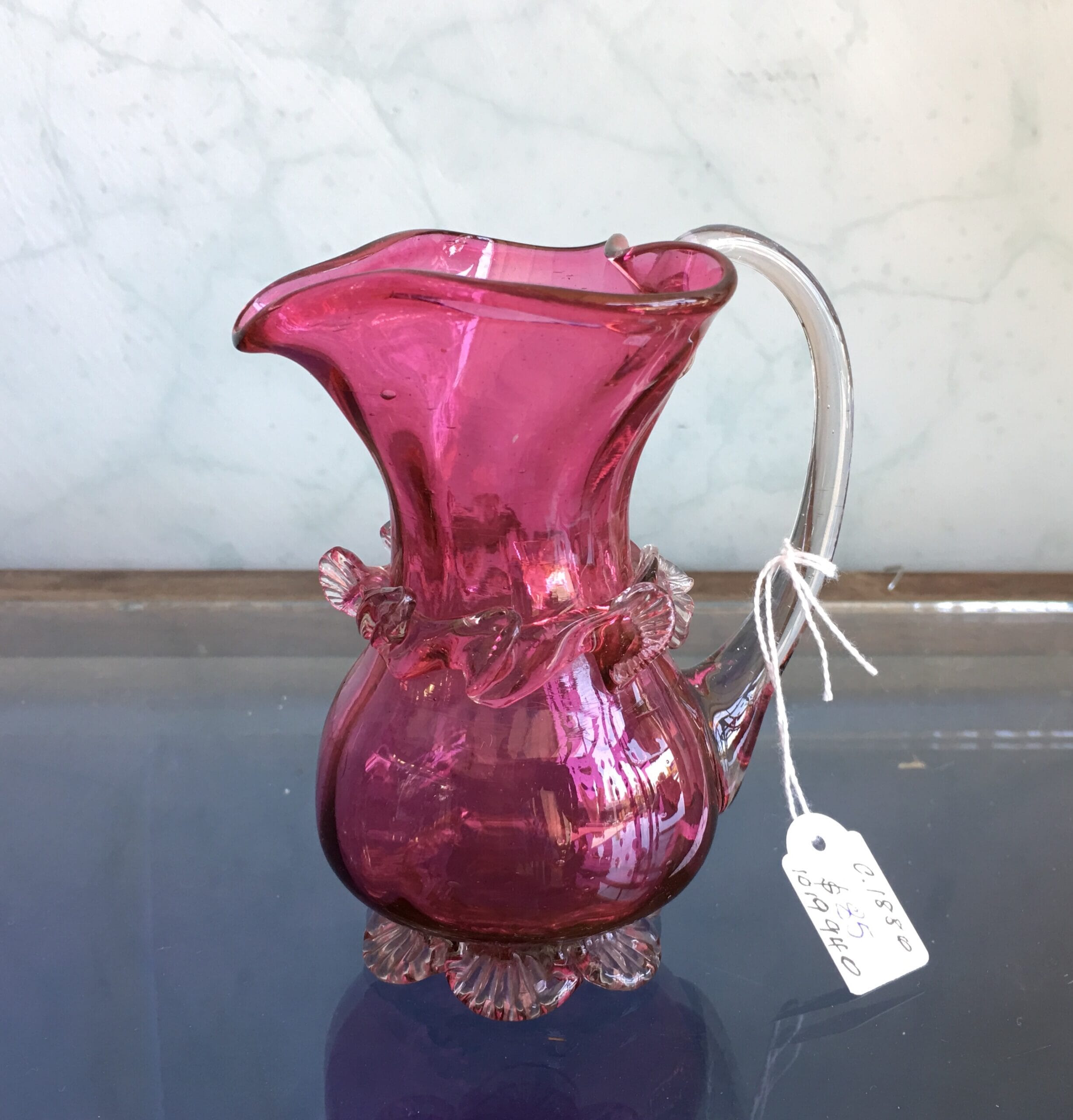 Victorian Ruby Glass Jug Circa 1880 0 Moorabool Antique Galleries