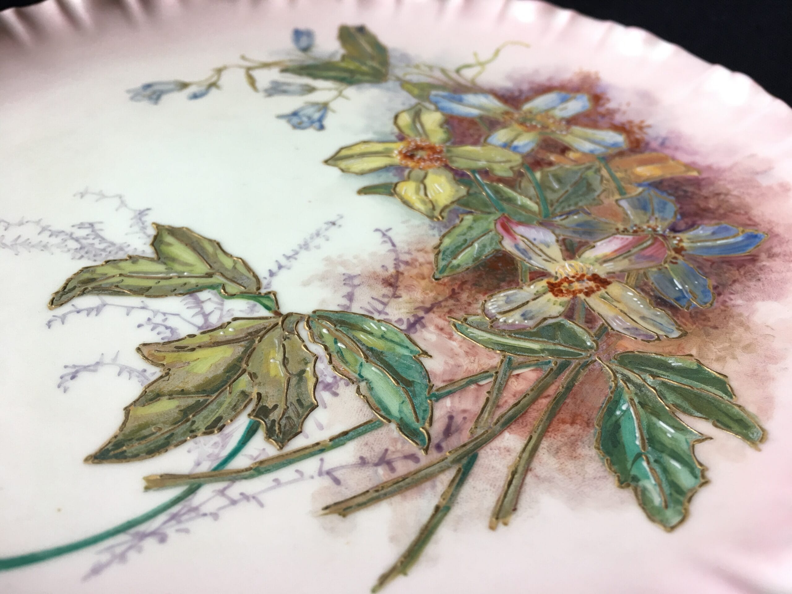 Bodley porcelain plate, raised painting of orchids, c. 1875-20991 ...