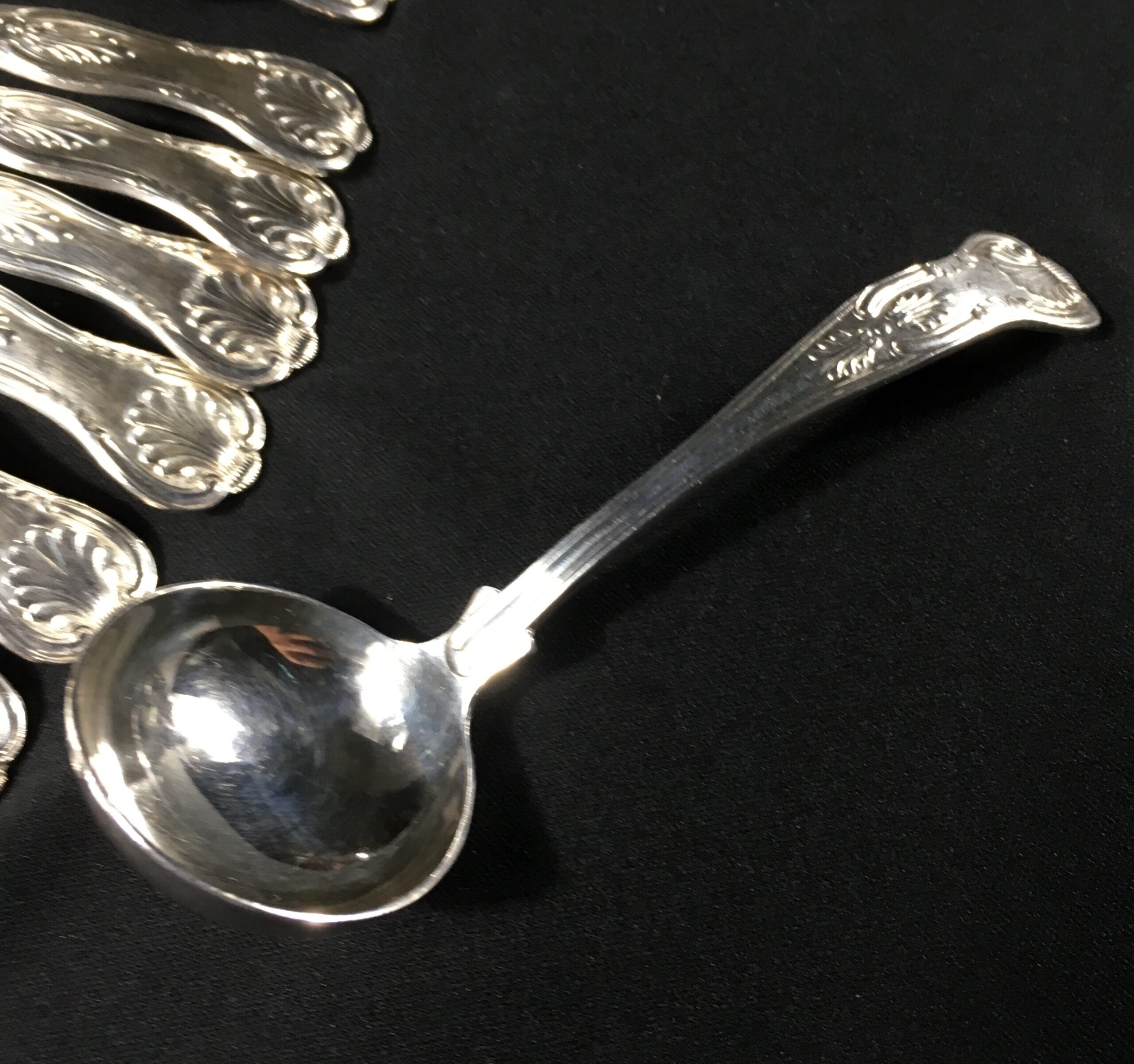 Kings Pattern Silver Plate parfait spoons, 20th century (13pc)-20716 ...
