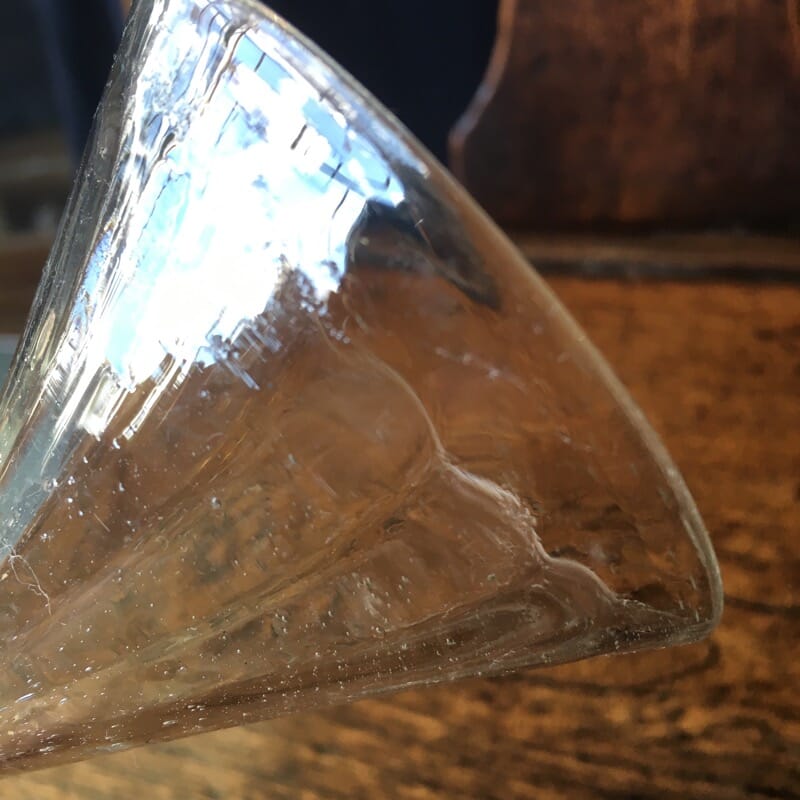 Hand Blown Glass Funnel Fluted Bowl C 1900 29266 Moorabool