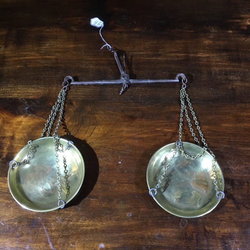 Set of hanging brass gold scales, 19th century -0 – Moorabool Antique ...