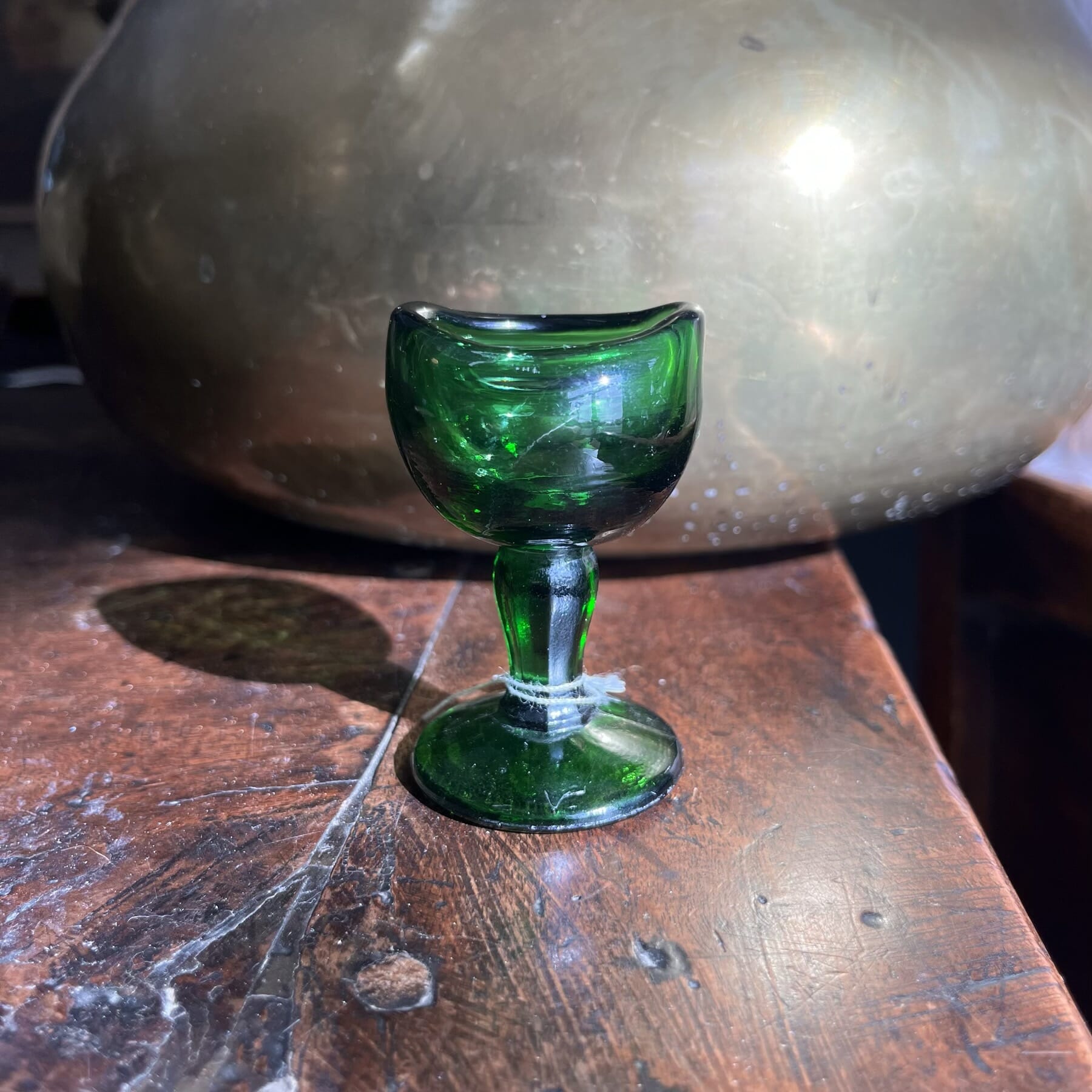 Victorian Green Glass Eye Glass 19th C Moorabool Antique Galleries